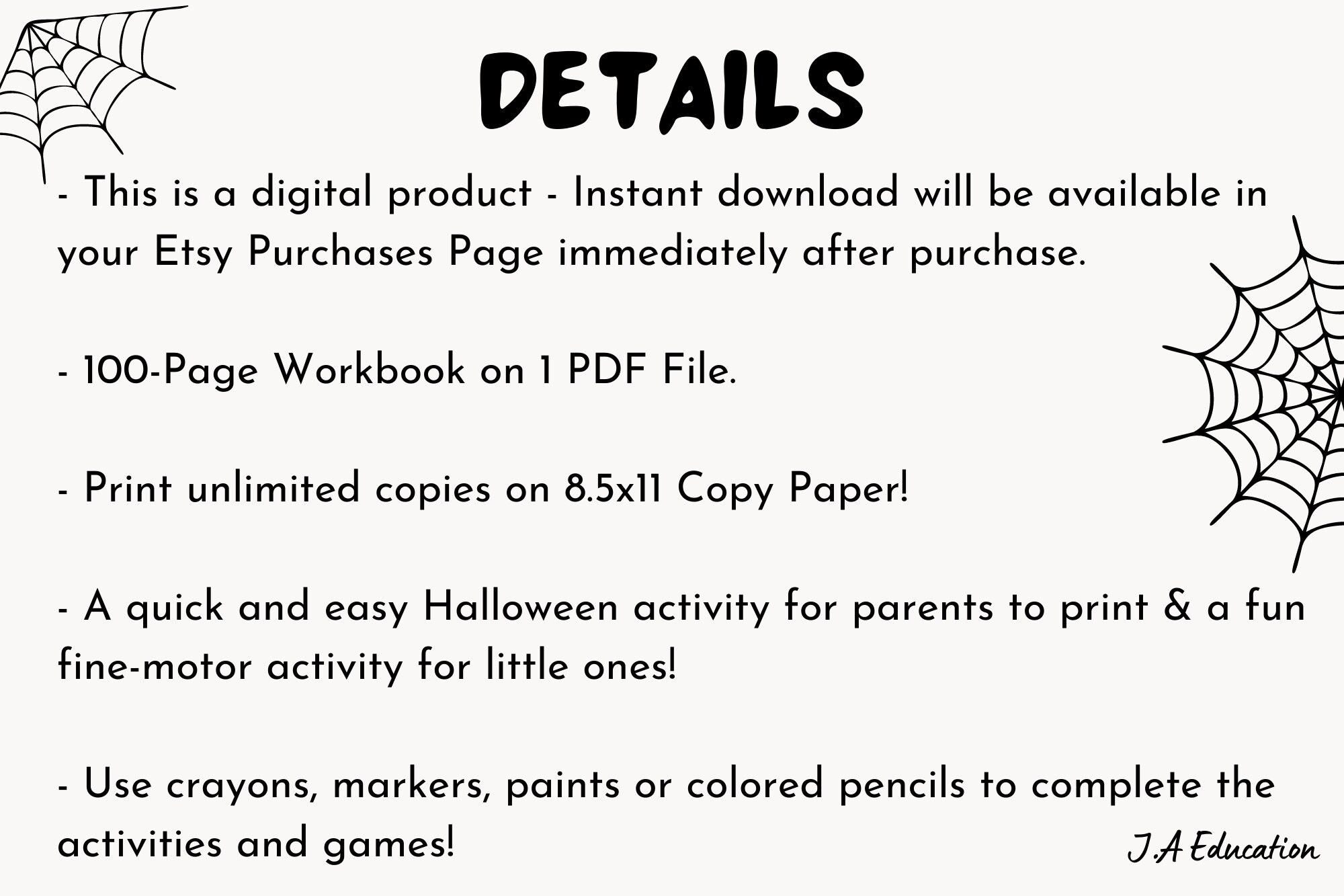 100 Halloween Worksheets, Fine Motor Scissor Skills, Printable Learning ...