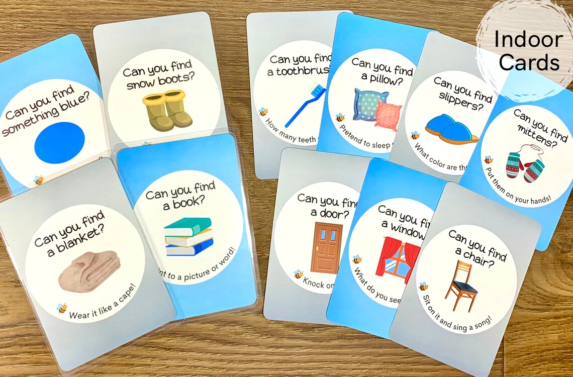 Winter Scavenger Hunt Printable Kids Winter Card Game - Etsy