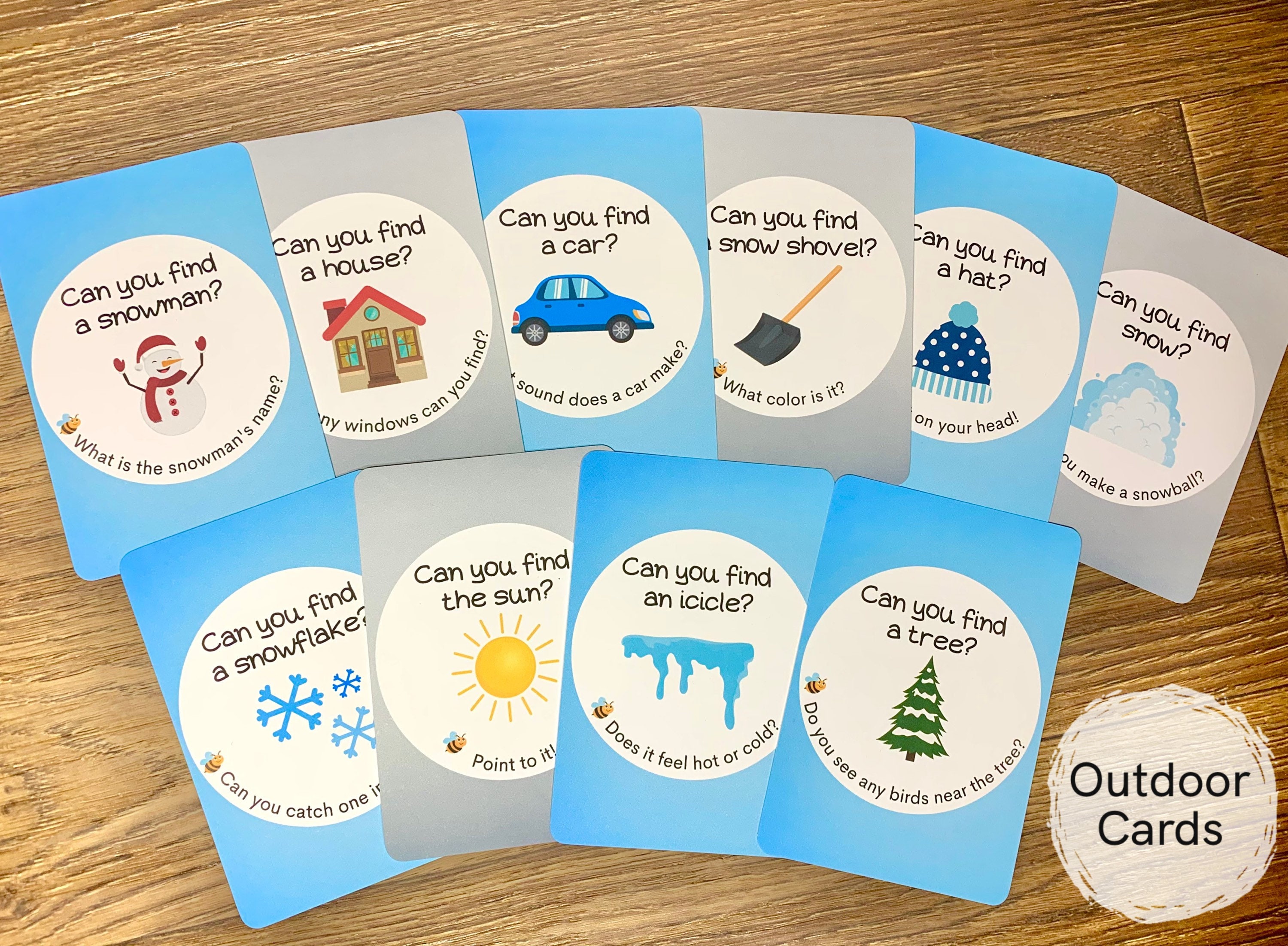 Winter Scavenger Hunt Printable Kids Winter Card Game - Etsy