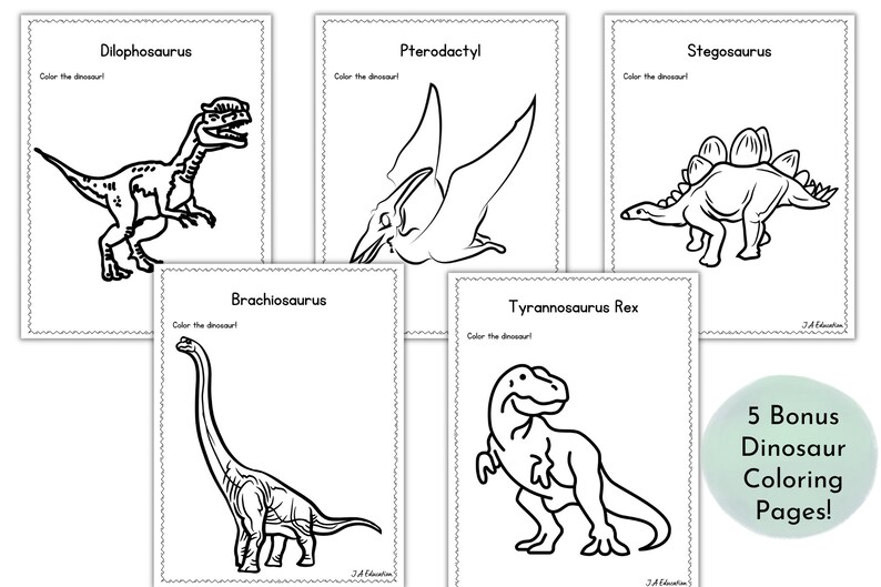 Dinosaur Scissor Skills Printable Activities Preschool and - Etsy