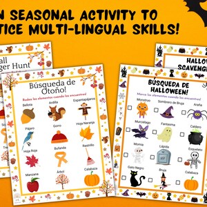 Spanish Halloween Scavenger Hunt Fall Scavenger Hunt Toddler - Etsy