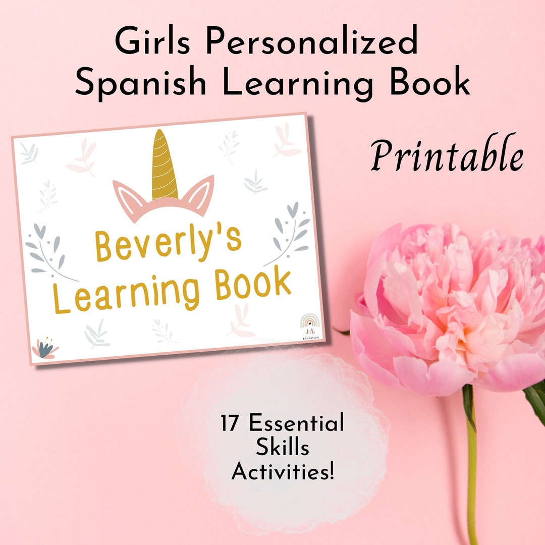 Girls Spanish Busy Book, Toddler Learning Binder, Printable Montessori ...
