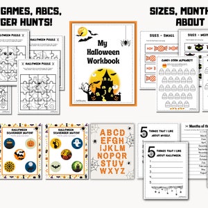 100 Halloween Worksheets, Fine Motor Scissor Skills, Printable Learning ...