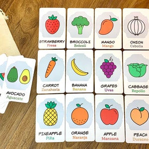 Spanish Printable Montessori Flashcards, Toddler Kids Learning Spanish ...
