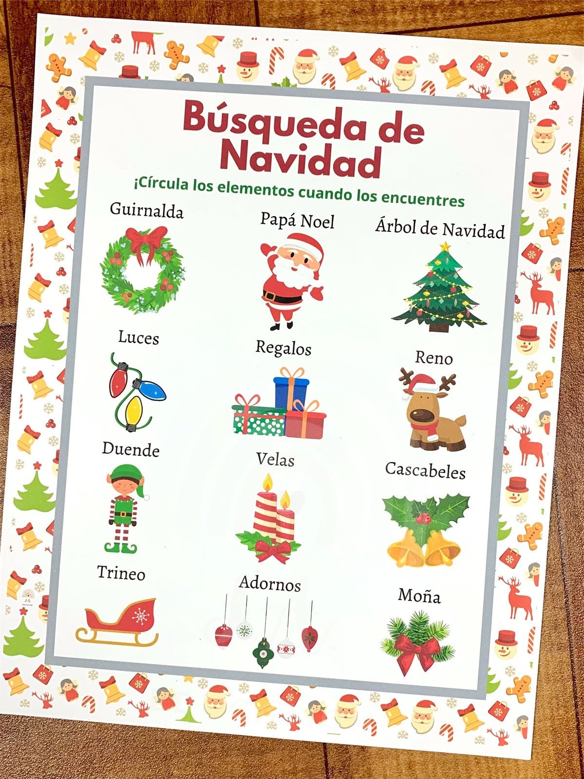 Spanish Printable Scavenger Hunts, Christmas, Winter, Fall, 2 3 4 5 ...