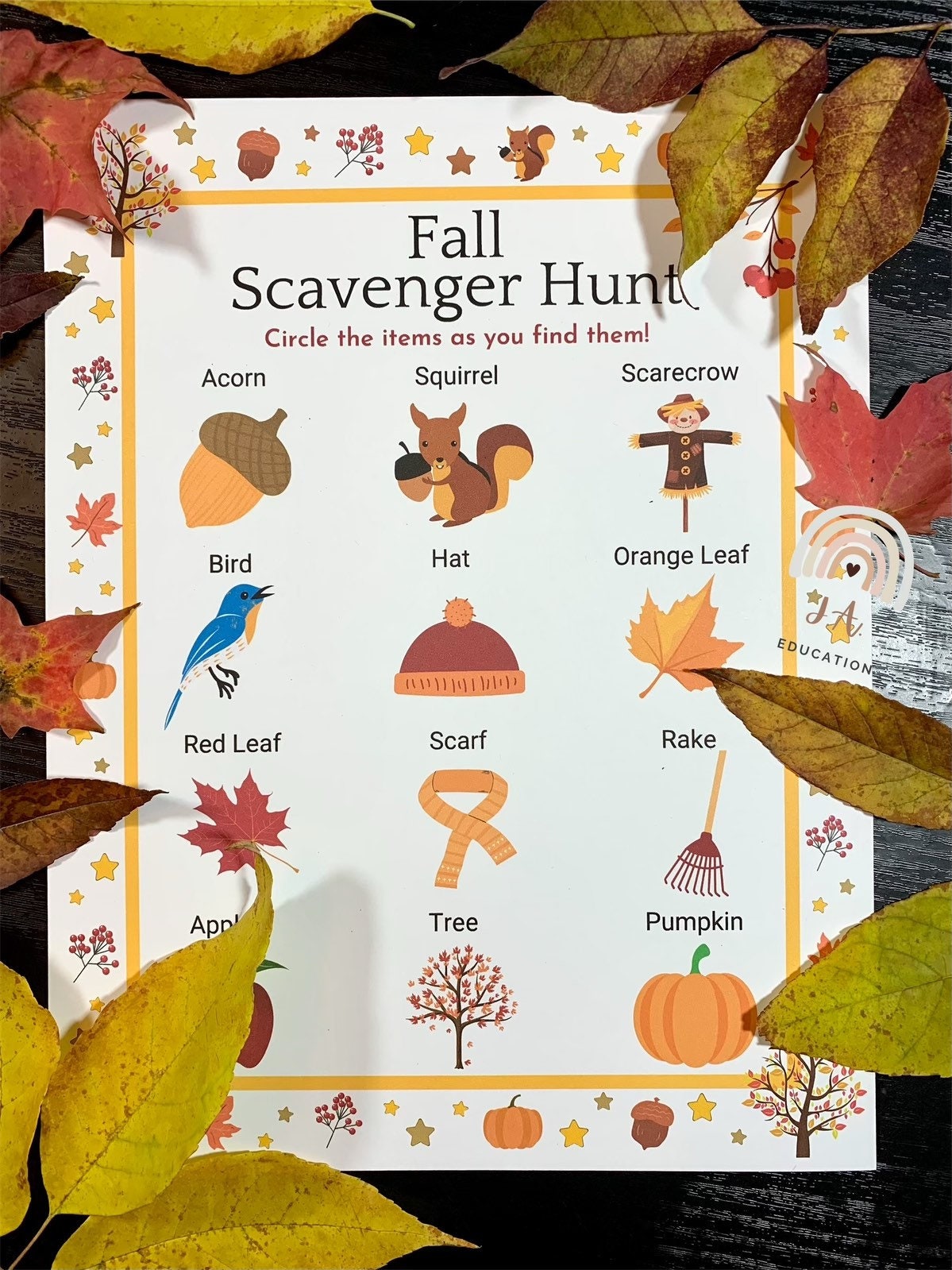Spanish Halloween Scavenger Hunt, Fall Scavenger Hunt, Toddler ...