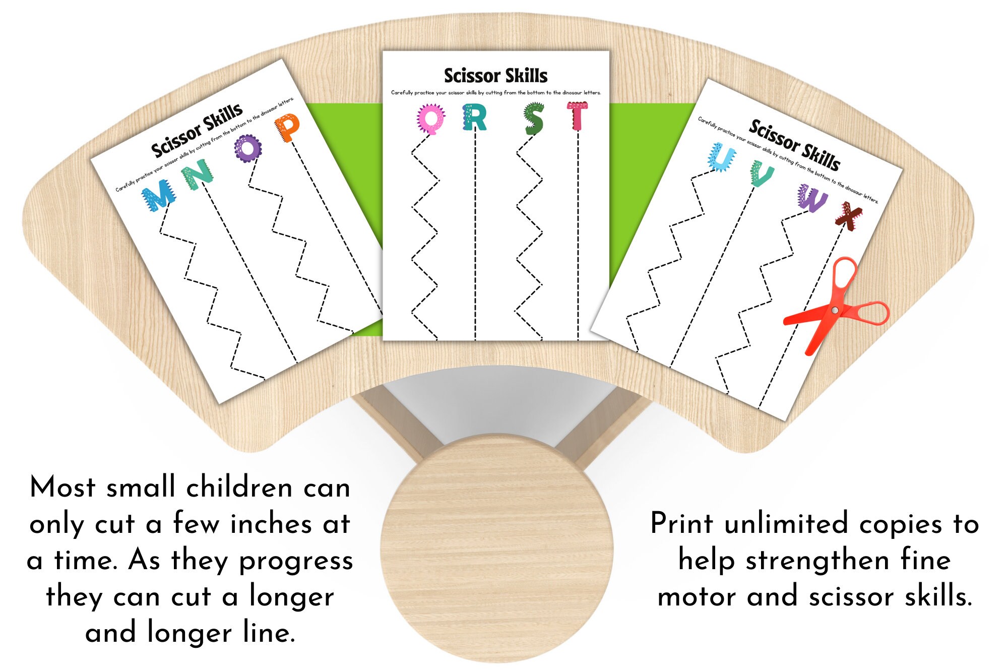 Dinosaur Scissor Skills Printable Activities Preschool and - Etsy