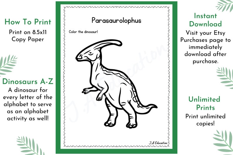 Realistic Dinosaur Coloring Pages, Printable Kids Dino Coloring Book ...