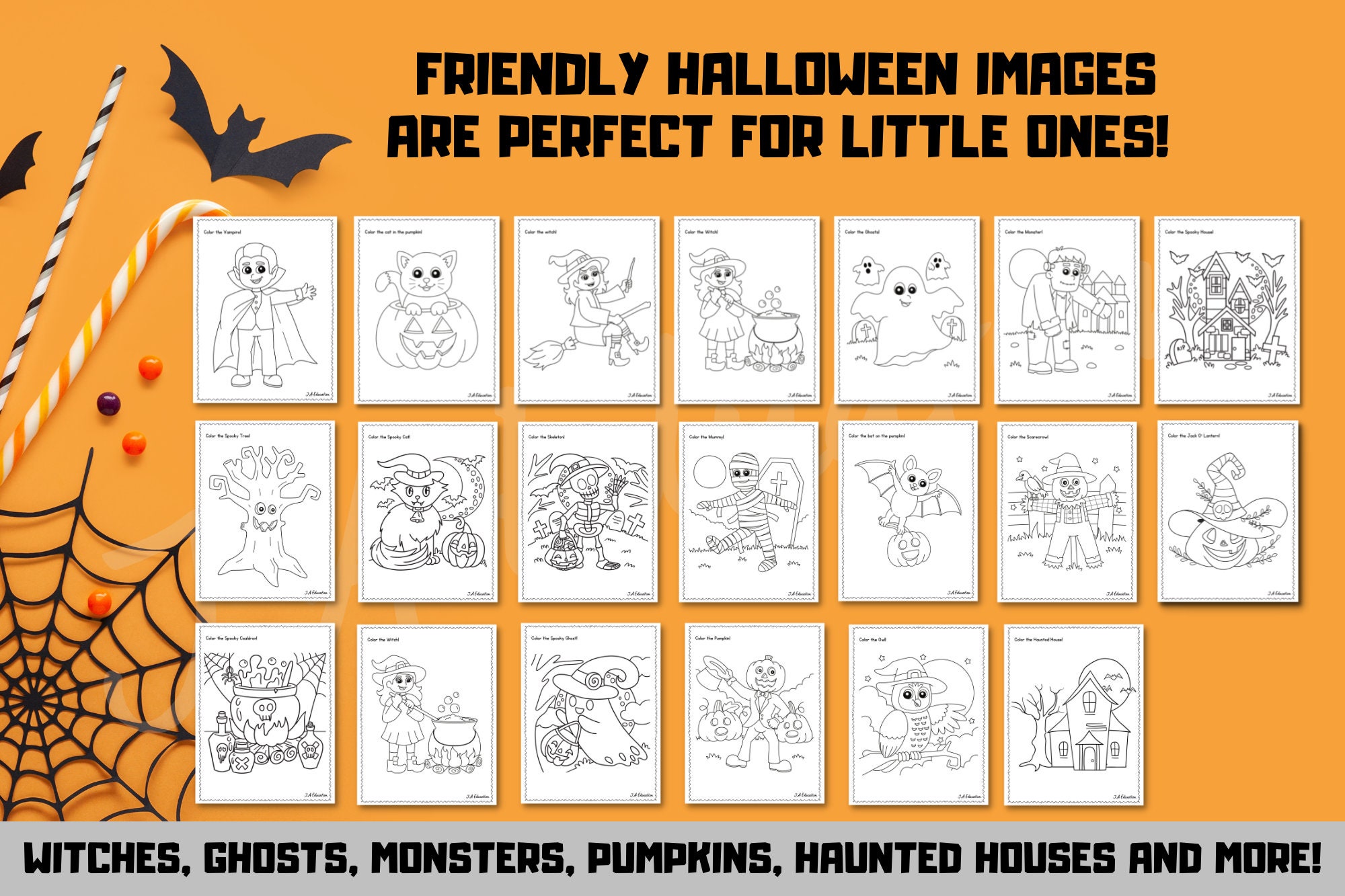 Halloween Activity Book, Printable Kids Games, Toddler Busy Book ...