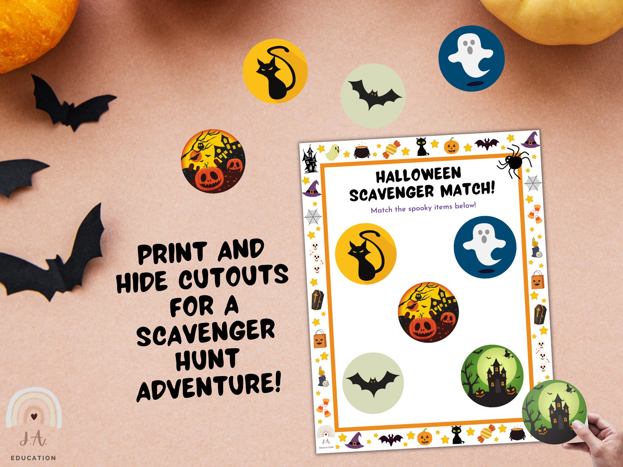 Halloween Scavenger Hunt Printable Games Indoor Outdoor - Etsy