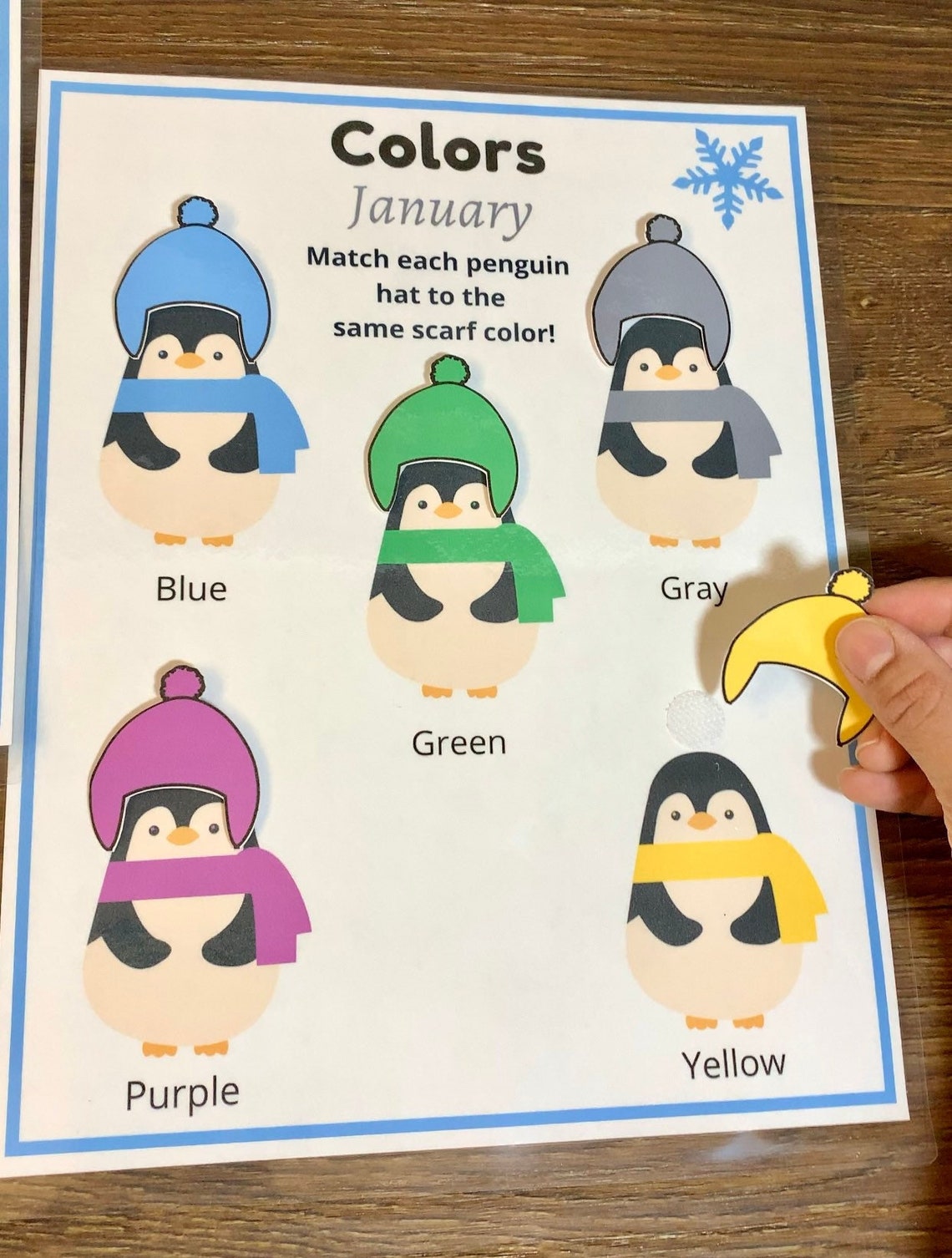 Winter Wonderland Printable Color Matching, Toddler Quiet Activity ...