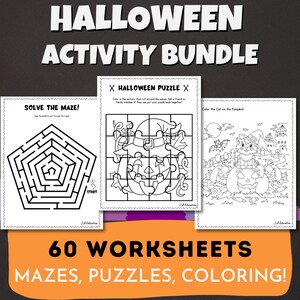 Halloween Activity Book, Printable Kids Games, Toddler Busy Book ...