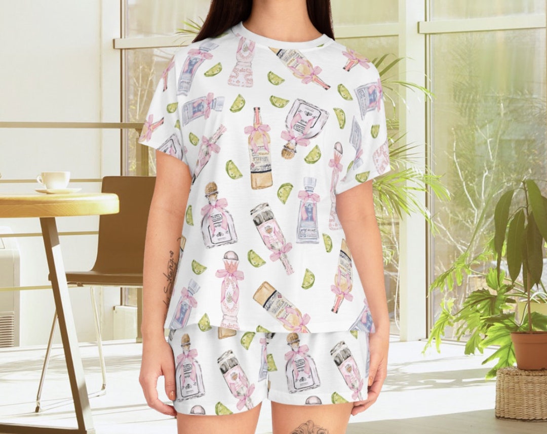 Tequila Bottle Pajama Set Tequila Shirt Lounge and Sleepwear Tequila ...
