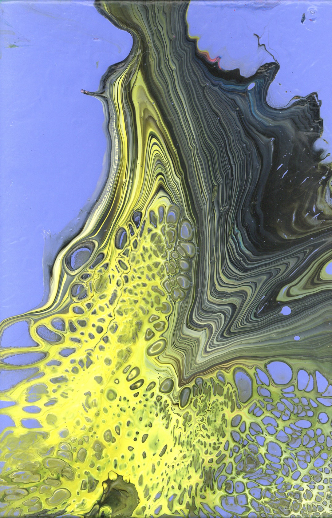 Acrylic Pouring Picture "kaboom" 10 X 15 Cm - Etsy