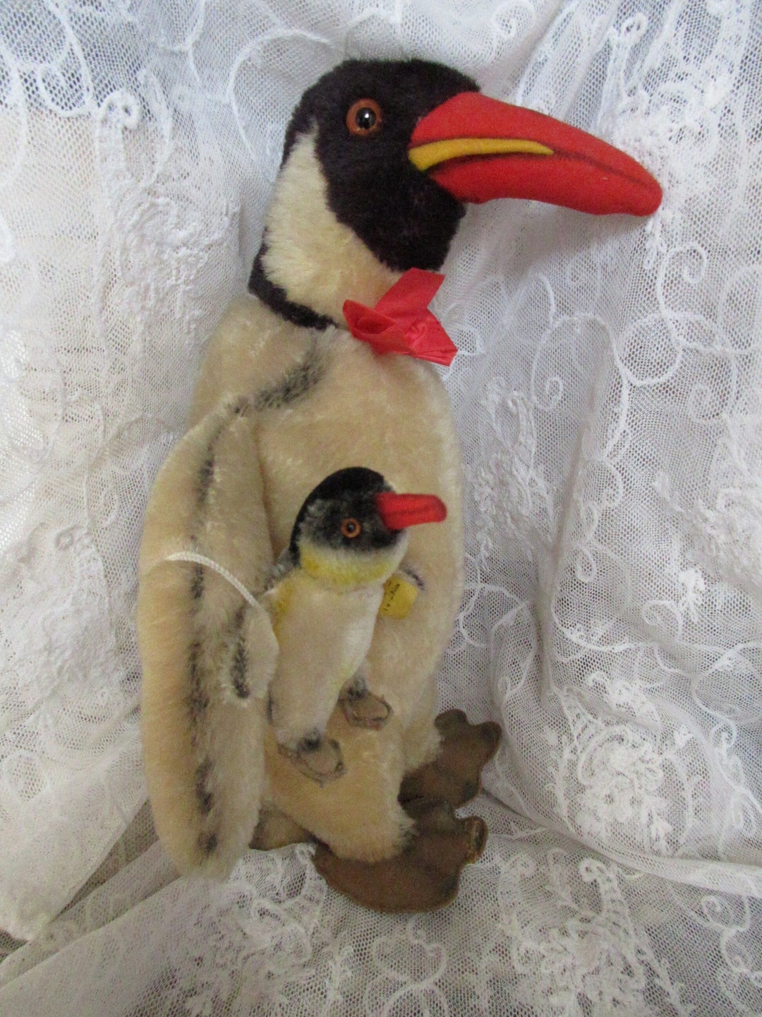 Vintage Steiff Penguin Set Large King Penguin Peggy Mama Baby ...