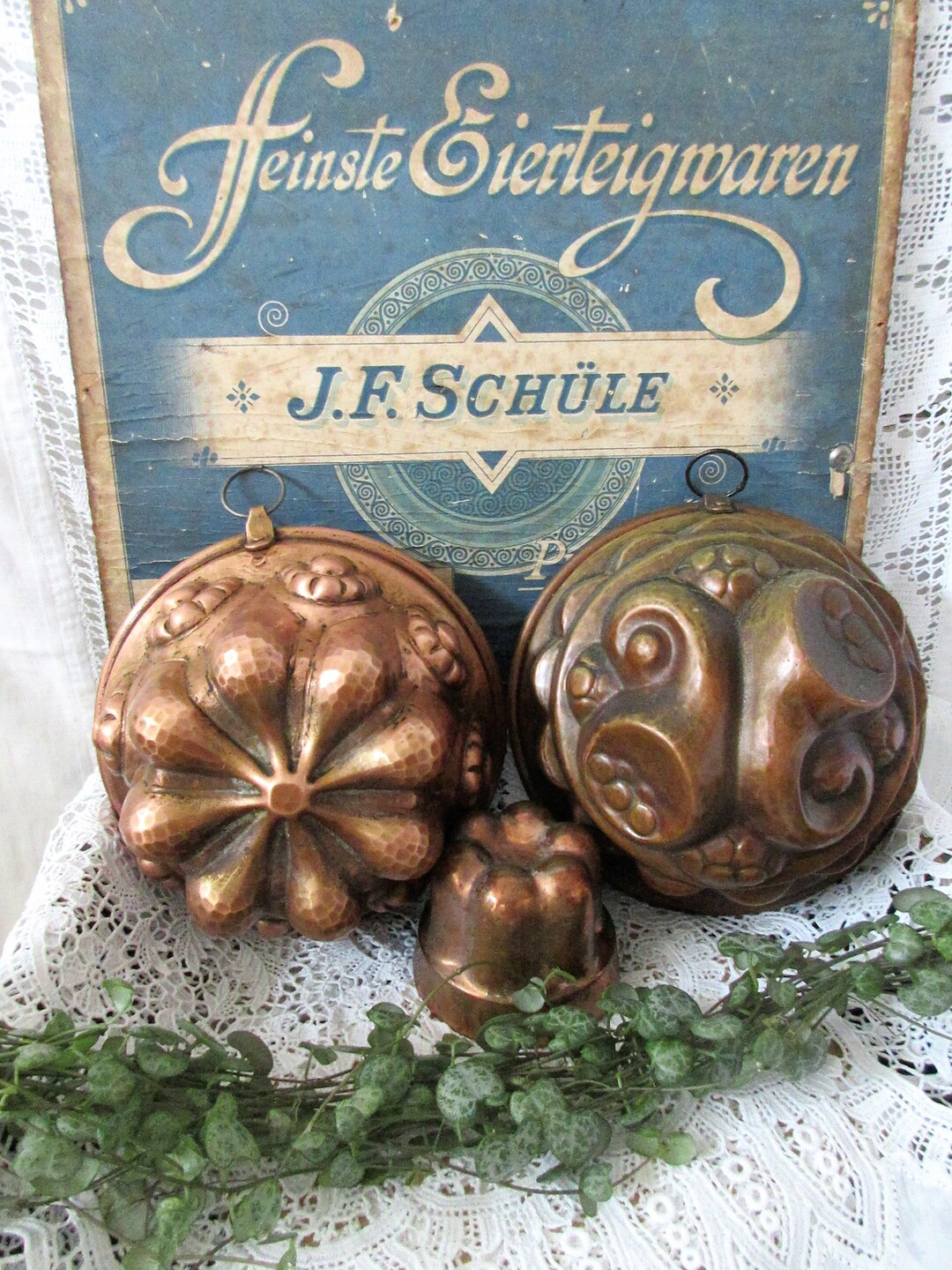 Antique Copper Mold Set Gugelhupf Copper Country Farm Country - Etsy UK