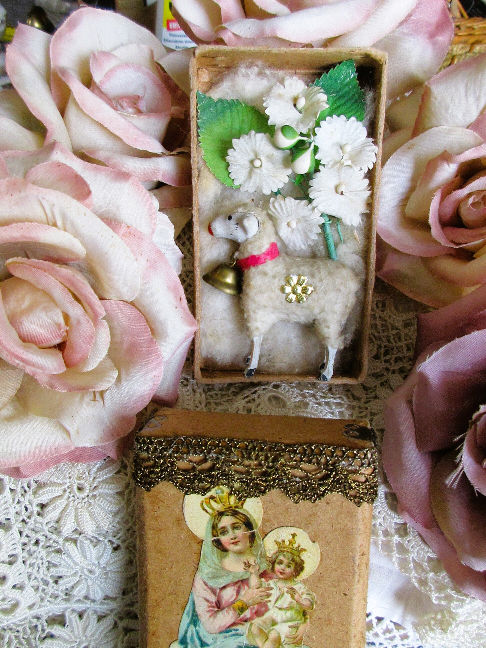 Antique Cardboard Box With Wool Sheep Cleaning Sheep - Etsy