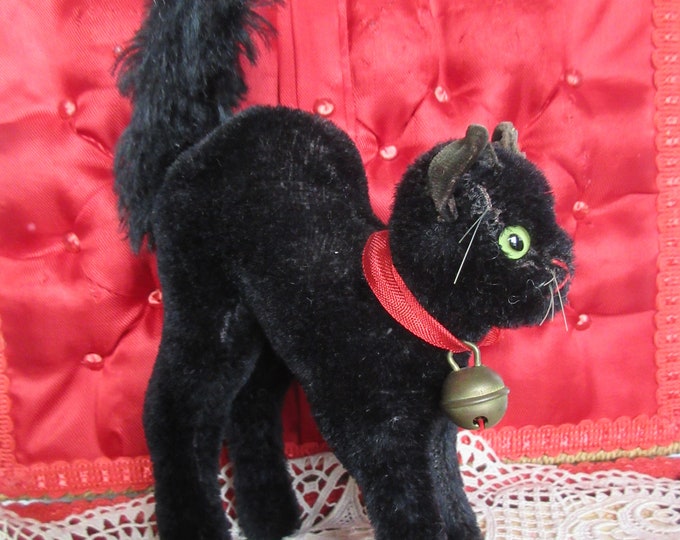 Vintage Humpback Cat Steiff Cat Scary Cat Tom Black Cat Halloween ...