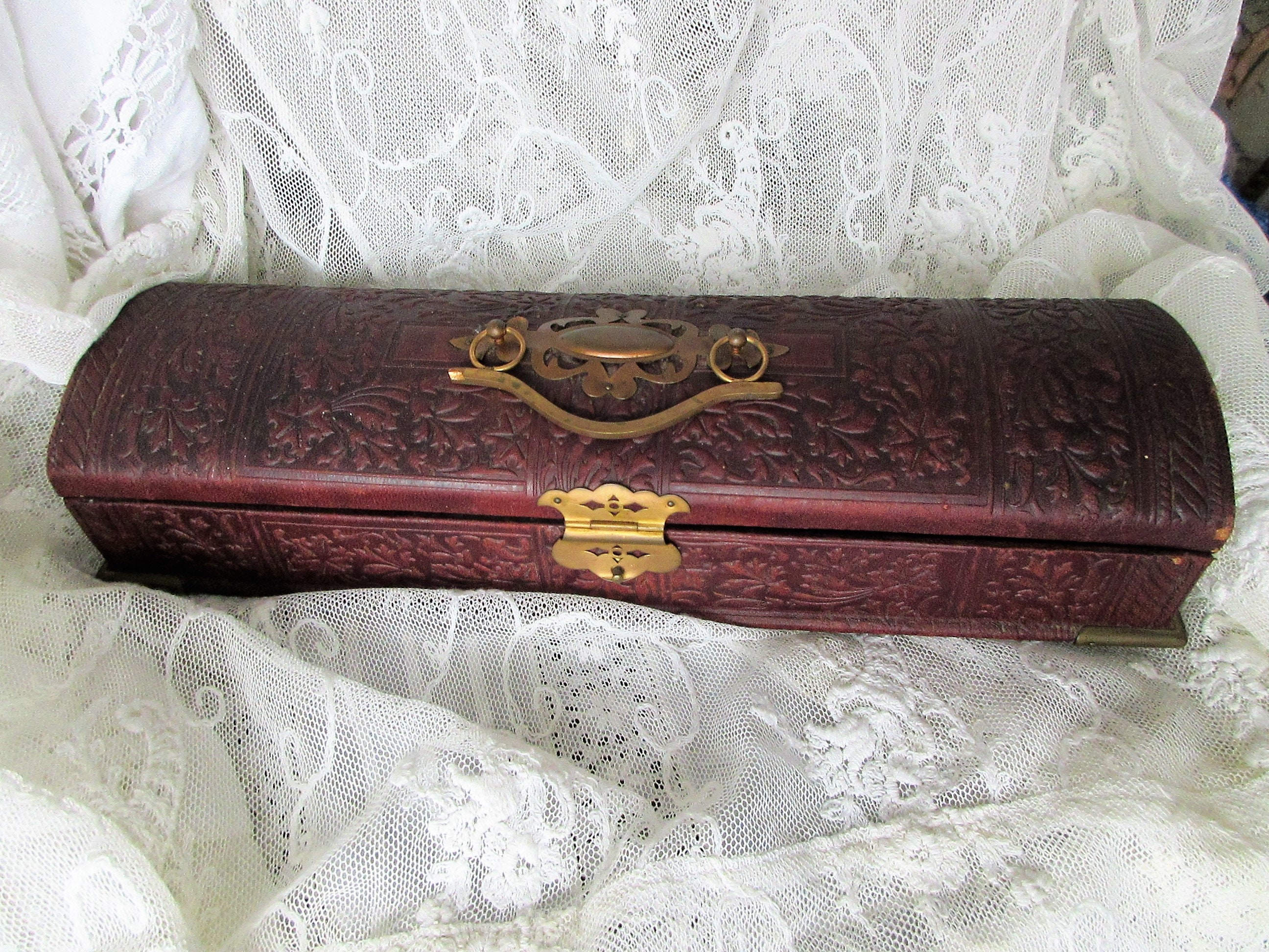 Antique Leather Box Glove Box Vintage Boho Casket Gloves Box Jewelery ... Antique Leather Box Glove Box Vintage Boho Casket Gloves Box Jewelery ...