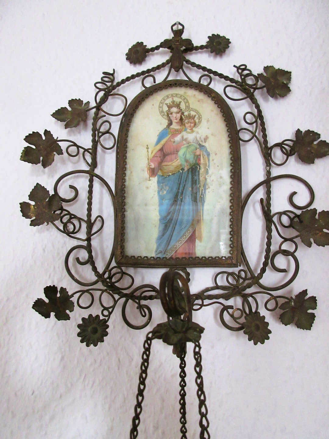 Antique Wall Holder Incense Burner Sacral Wall Lamp Swinging Censer ...