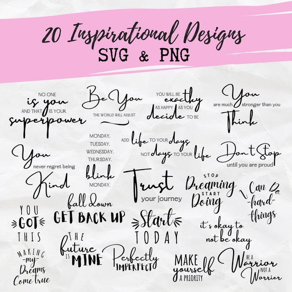 Motivational Quote SVG Inspirational Quote Svg Positive - Etsy