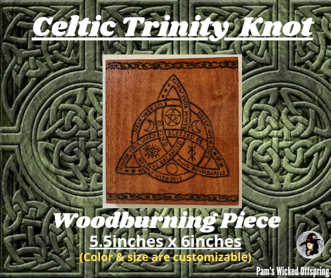 Celtic Trinity Knot Wood Burning Wall Decoration - Etsy