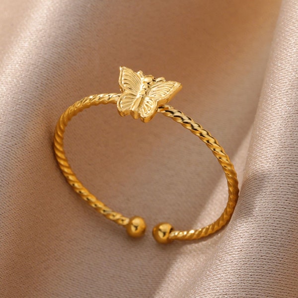 Butterfly Ring - Etsy