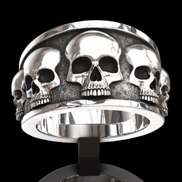 Mens Skull Ring - Etsy