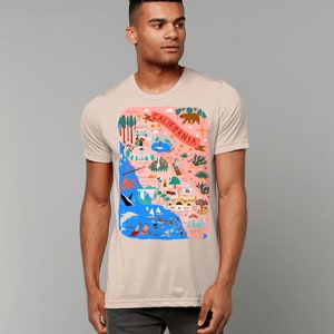 Beautiful California Map T-shirt - Etsy