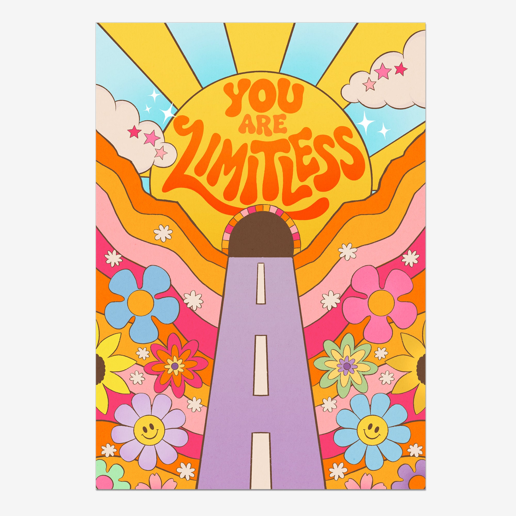 Motivational Quote Poster. Illustrated Positivity Poster Wall Art ...