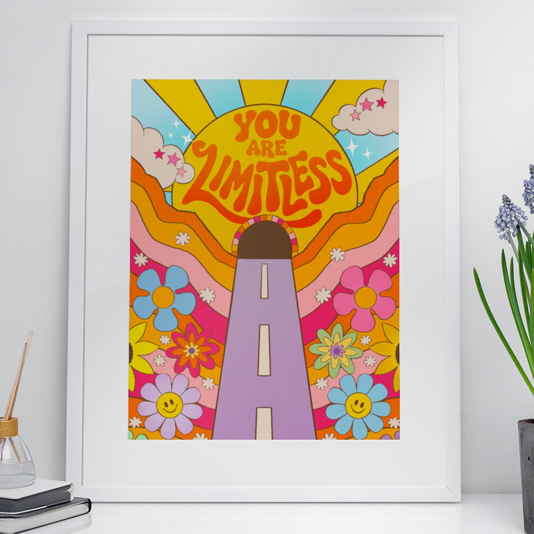 Motivational Quote Poster. Illustrated Positivity Poster Wall Art ...