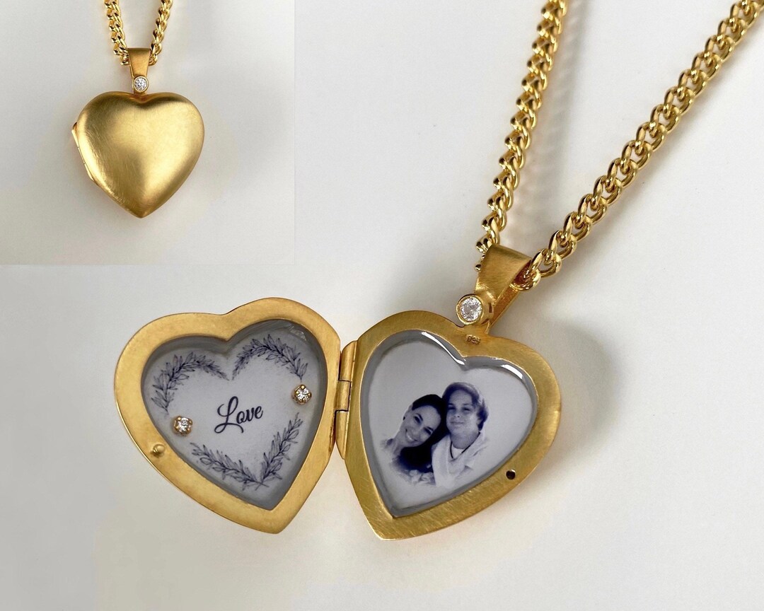 Personalized Custom Heart Locket Necklace - Etsy