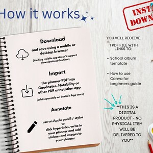 Editable School Album Canva Template Customizable Yearbook Design Back ...