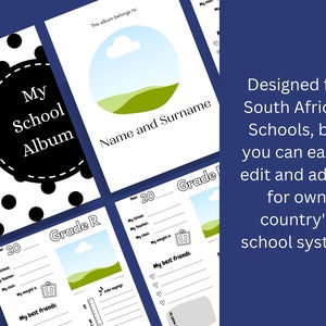 Editable School Album Canva Template Customizable Yearbook Design Back ...