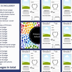 Editable School Album Canva Template Customizable Yearbook Design Back ...