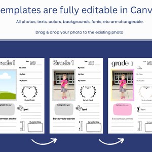 Editable School Album Canva Template Customizable Yearbook Design Back ...