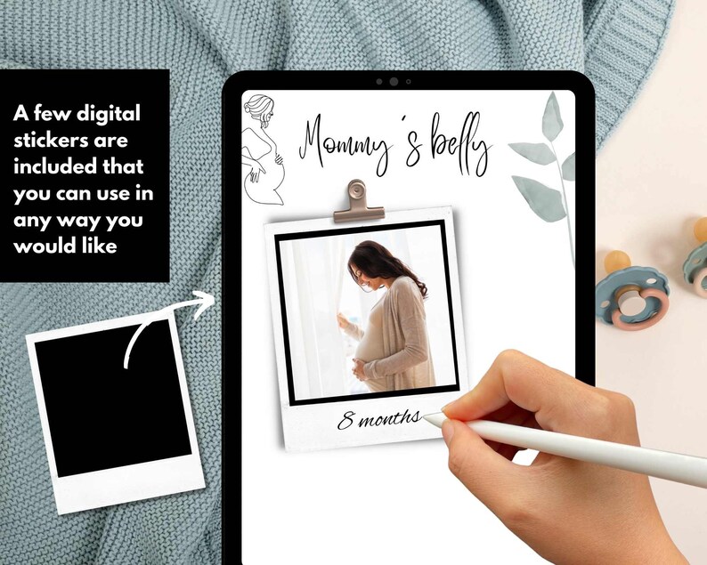 Baby First Year Journal Minimalist Digital Baby Journal Milestones ...