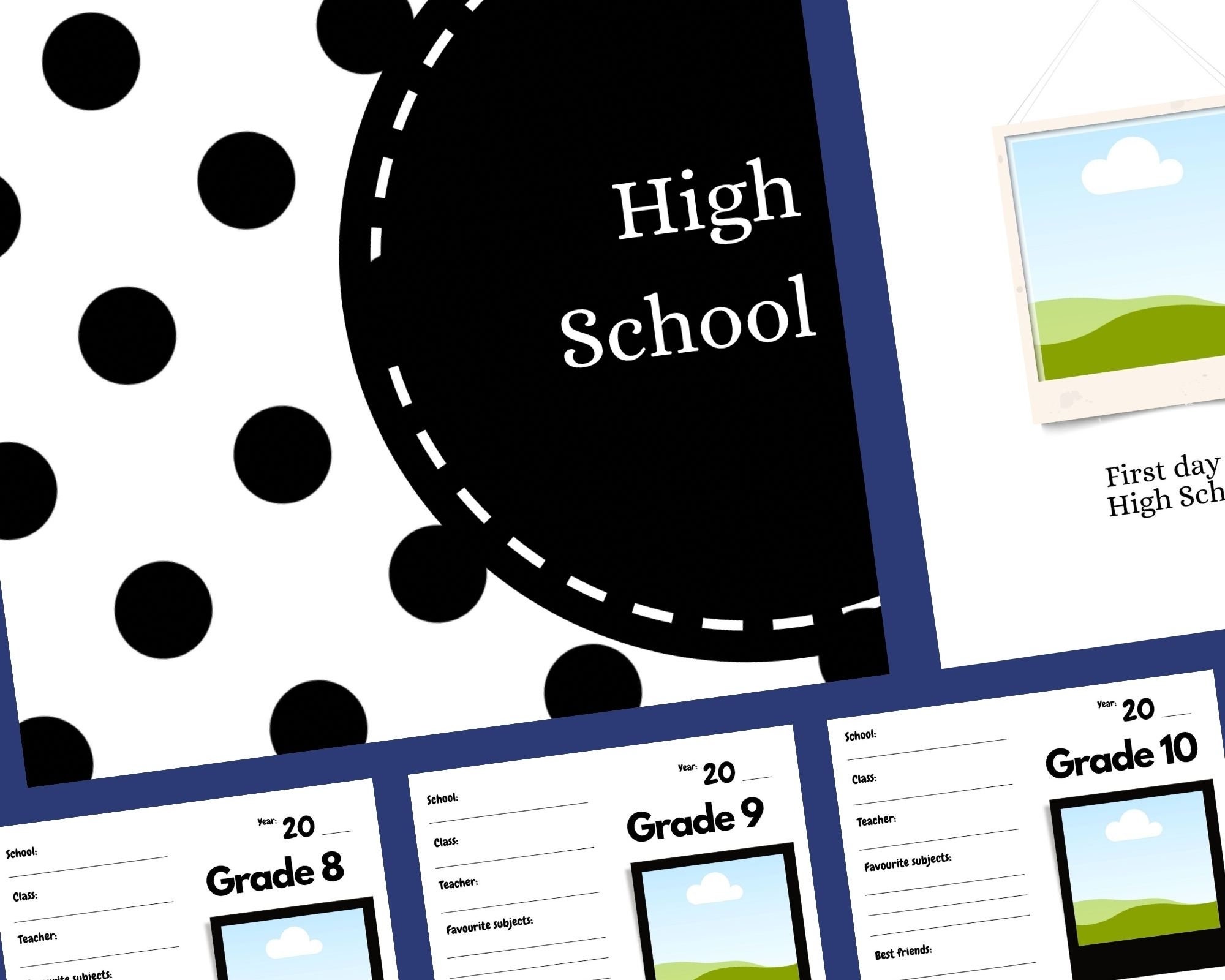 Editable School Album Canva Template Customizable Yearbook Design Back ...
