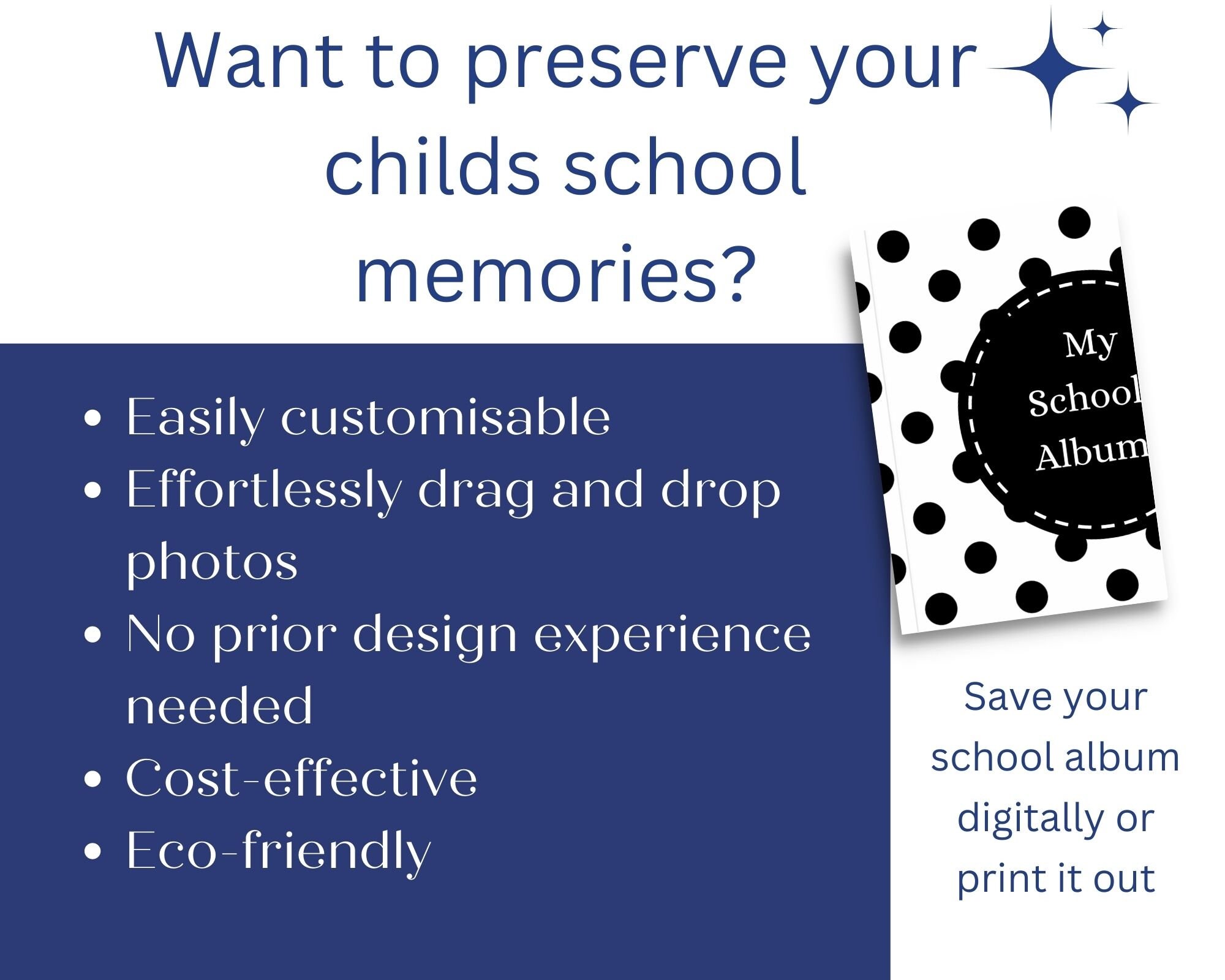 Editable School Album Canva Template Customizable Yearbook Design Back ...