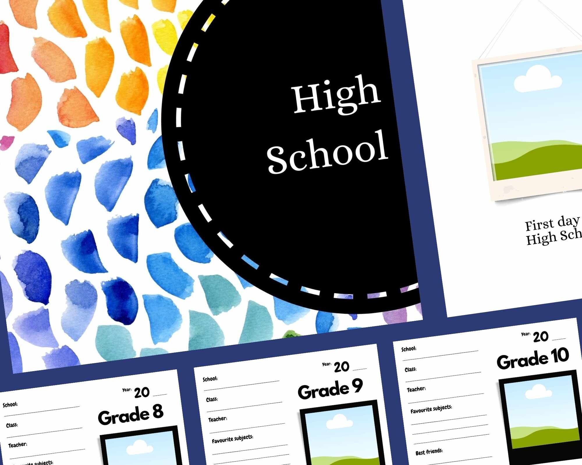 Editable School Album Canva Template Customizable Yearbook Design Back ...