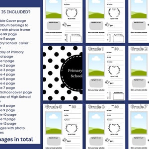 Editable School Album Canva Template Customizable Yearbook Design Back ...