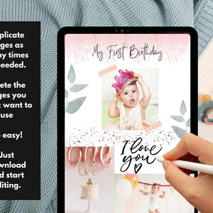 Baby First Year Journal Minimalist Digital Baby Journal Milestones ...
