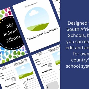 Editable School Album Canva Template Customizable Yearbook Design Back ...