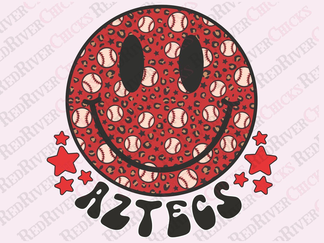 Aztecs Baseball Smiley PNG Sublimation School Spirit Sport - Etsy