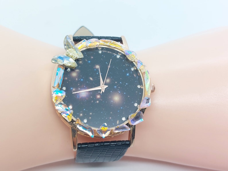 Watches, Woman Watch, Feminine Wristwatch Style, Galaxy and Planets ...
