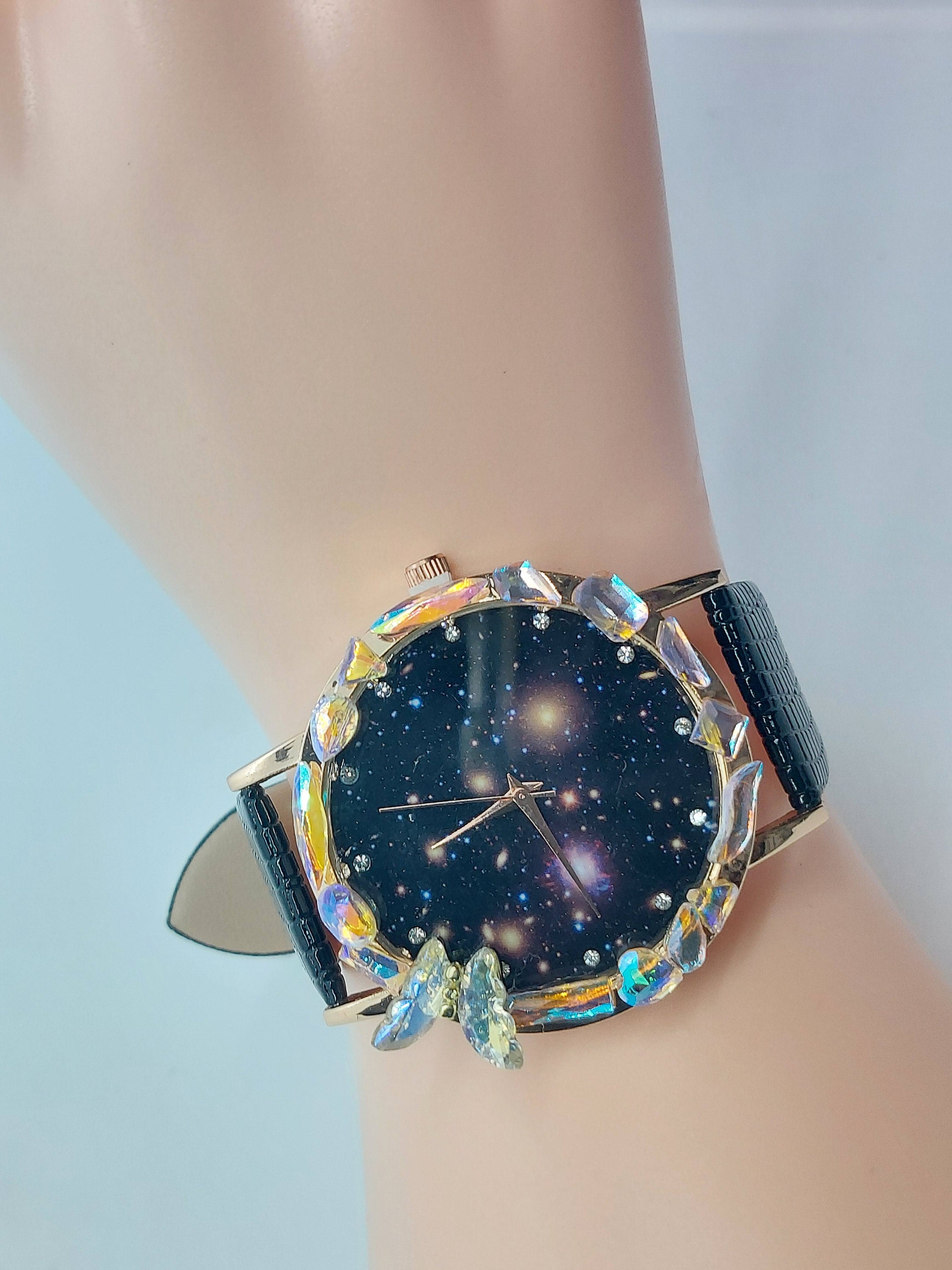Watches, Woman Watch, Feminine Wristwatch Style, Galaxy and Planets ...