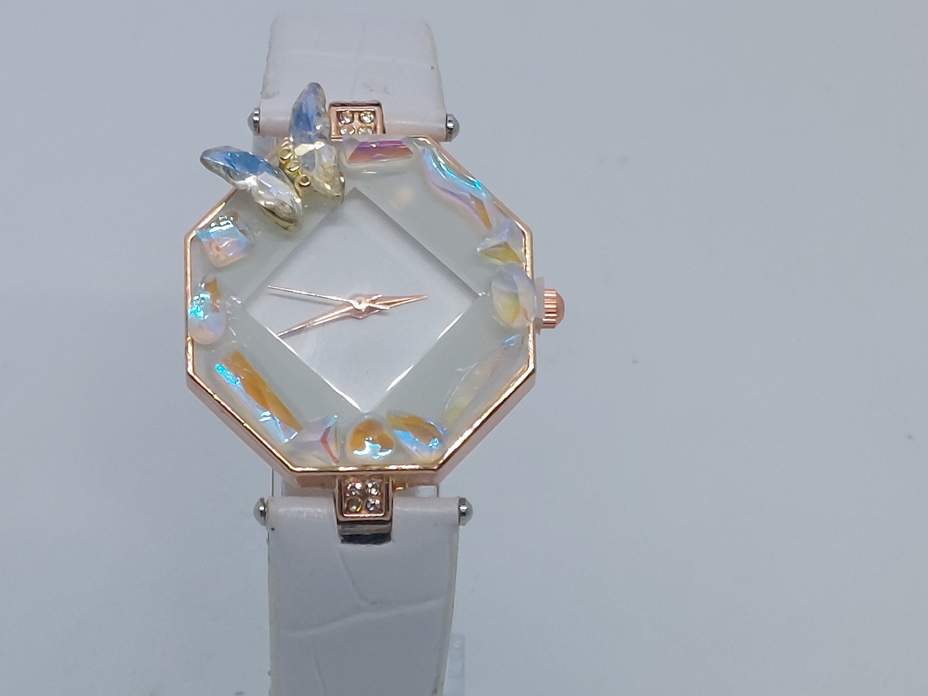 Watches, Woman Watch, Feminine Watch Style, Colorful Butterfly Gem ...