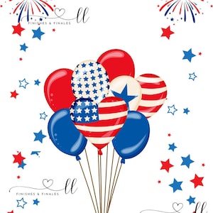 IPhone Fourth of July July 4th Wallpaper Red White and Blue Balloons ...