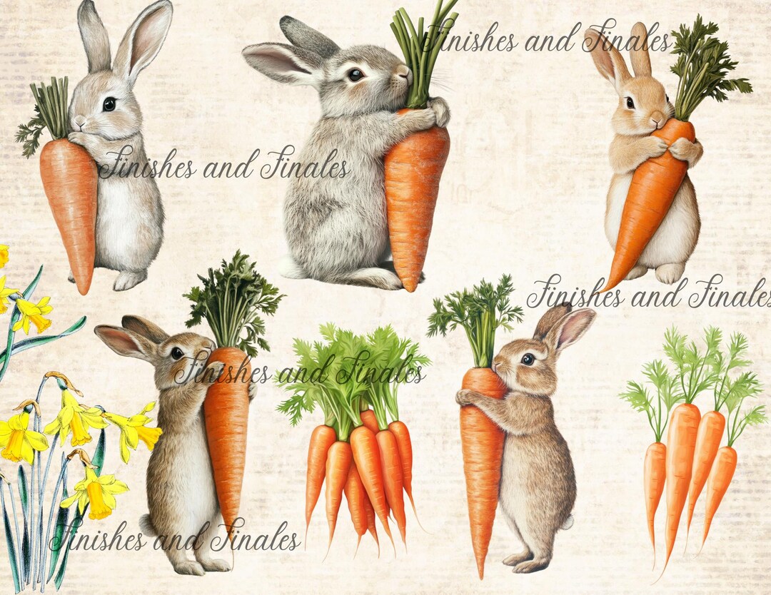 Easter Bunny Rice Paper A4 Bunny, Five Sweet Bunny Rabbits Hugging ...