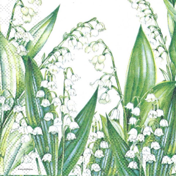 Lily of the Valley Paper Napkin - Etsy